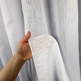 Voálová strukturovaná záclona s olůvkem bílá Moderní jemnost metraž Ervi 7338