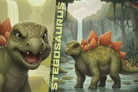 TREFL Puzzle Dino World: Stegosaurus / 100 dílků / 41 x 27,5 cm