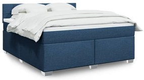 Box spring postel s matrací modrá 180x200 cm textil 3288273