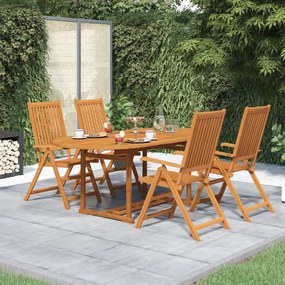 5dílný zahradní jídelní set masivní akáciové dřevo 150-200 cm 3058011