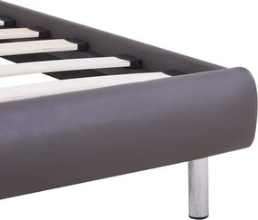 Rám postele s LED šedý umělá kůže 90 x 200 cm 280856