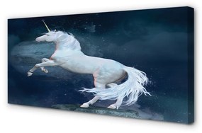 Obrazy na plátně Unicorn planet sky 125x50 cm