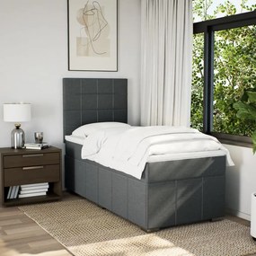 Box spring postel s matrací tmavě šedá 80 x 200 cm textil 3293796