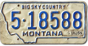 Americká SPZ Montana 1970 Big Sky Country 5-18588