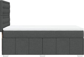 Box spring postel s matrací tmavě šedá 90x190 cm textil 3293838