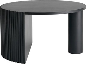 Černý kulatý konferenční stolek s deskou z mangového dřeva ø 80 cm Bisselina – Ellos Home