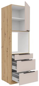 SOLEA k | vysoká skříňka 60 DPS-210 3S1F | 60 cm | PREMIUM BOX | artisan/kašmír | VÝBĚR ÚCHYTŮ