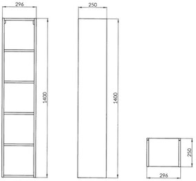 Cersanit - Crea skříňka otevřená, bílá, S924-023
