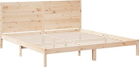 Prodloužený rám postele bez matrace 200 x 220 cm masivní dřevo 3309291