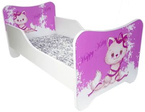 TopBeds dětská postel s obrázkem 160x80 - Happy Kitty