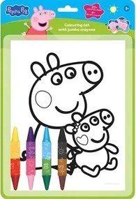 JIRI MODELS Omalovánky s voskovkami Prasátko Peppa / Omalovánky / 20 k