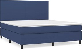 Box spring postel s matrací modrá 180x200 cm textil 3141639