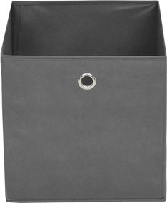 Úložné boxy 4 ks netkaná textilie 32 x 32 x 32 cm šedé 245747