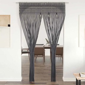 Macramé závěs antracitový 140 x 240 cm bavlna 323991
