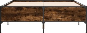 Rám postele kouřový dub 120 x 200 cm kompozitní dřevo a kov 3279804