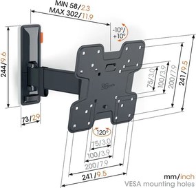 Vogel's TV rameno 2 klouby TVM 3223 Černá