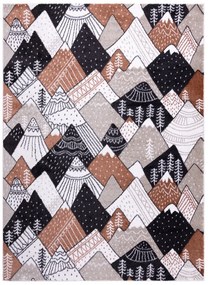 Dywany Łuszczów, Dětský kusový koberec Fun Mountains cream, 80x150, vícebarevná, dětský pokoj