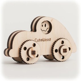 CuteWood Dřevěné 3D puzzle Auto