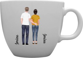 Personalizovaný MEGA XXL keramický hrnek 1000 ml s párem