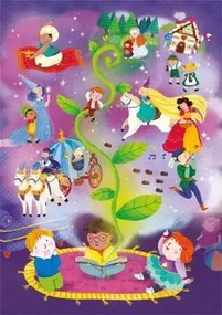 Clementoni Třpytivé PUZZLE Čas pohádek / 104 dílků / od 6 let