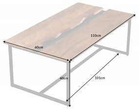 Massive home | Konferenční stolek AMAZONAS 110 CM břidlice/masiv mango
