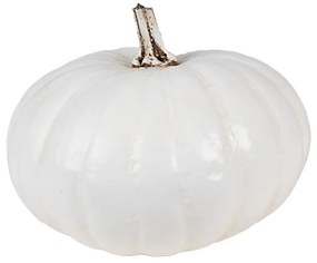 Bílá antik dekorace dýně Pumpkin Carbassa - Ø 17*13 cm