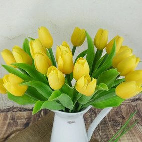 Umělé tulipány č. 24- žlutooranžové
