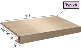 Vinylový schod Vinylové schody Brased Objectline Step 2A - 1065 Travertin