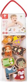 TEDDIES Provlékačka Lesní zvířátka / 13 dílků / Dřevo / 18m+