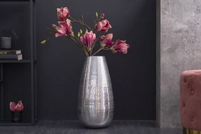 Designová váza Malia 50 cm stříbrná