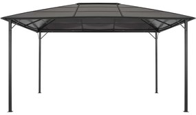 Altán Leoti se střechou - černý | 4x3x2,6 m