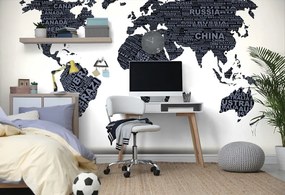 Samolepící tapeta mapa světa - 225x150 cm