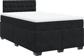 Box spring postel s matrací černá 120 x 200 cm samet 3286290