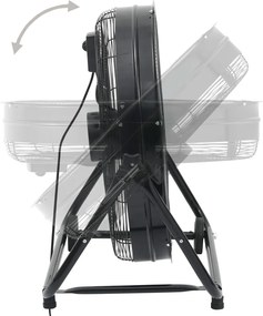 vidaXL Průmyslový bubnový ventilátor 60 cm 172,5 W černý