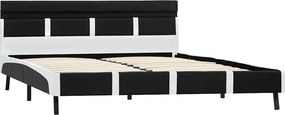 Rám postele s LED světlem černý umělá kůže 160 x 200 cm 280305