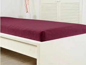 Froté prostěradlo do dětské postýlky PREMIUM 60x120 cm vínové