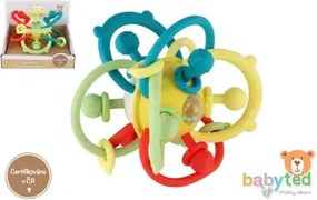 BABYTED Chrastítko Koulíček / Silikon a plast / 13x9 cm / 6m+