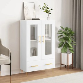 Skříň Highboard Šedá Sonoma 69,5 X 31 X 115 Cm Kompozitní Dřevo Bílá