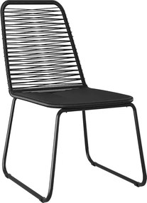 5dílný zahradní jídelní set černý 3156508