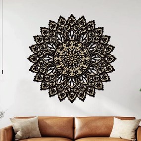 dřevo života 3 vrstvá mandala HARMONIE DUŠE Zvolte rozměr (cm): 80x80, Zvolte barevný dekor: černá-javor