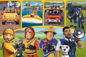 Trefl - Puzzle - Požárník Sam, Sam a přátelé MAXI / 24 dílků / 60 x 40