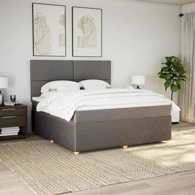 Box spring postel s matrací taupe 180x200 cm textil 3294432