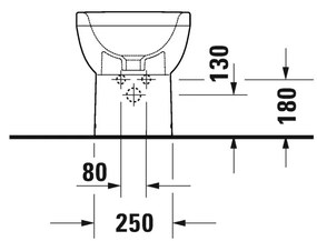 Duravit No.1 - Stojící bidet, bílá 22961000002