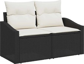 Sada zahradních pohovek 9 ks 8-Počet míst Černá Poly ratan 3364610