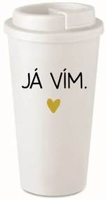 JÁ VÍM. - bílý termohrnek 475 ml