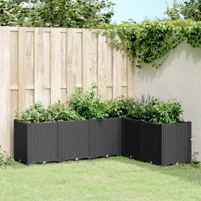 Zahradní truhlík černý 160 x 120 x 53 cm PP