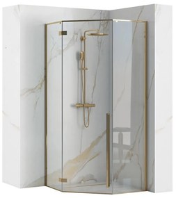 Sprchový kout Rea DIAMOND 90x90 cm zlatý