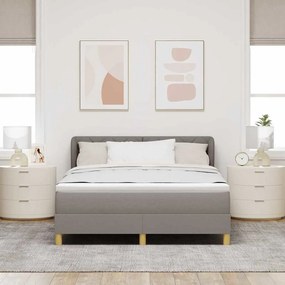 Postel s boxspringem s čelo Taupe 160 x 200 cm textil 3340287