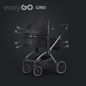 Kombinovaný kočárek EasyGo Giro 2v1 Ebony Black