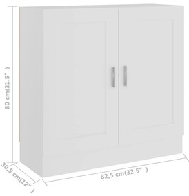 Knihovna Richy - dřevotříska - 82,5x30,5x80 cm | bílá